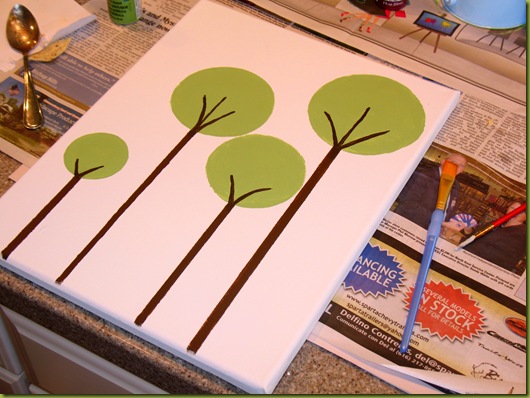 Trees on Canvas - Just a Girl Blog